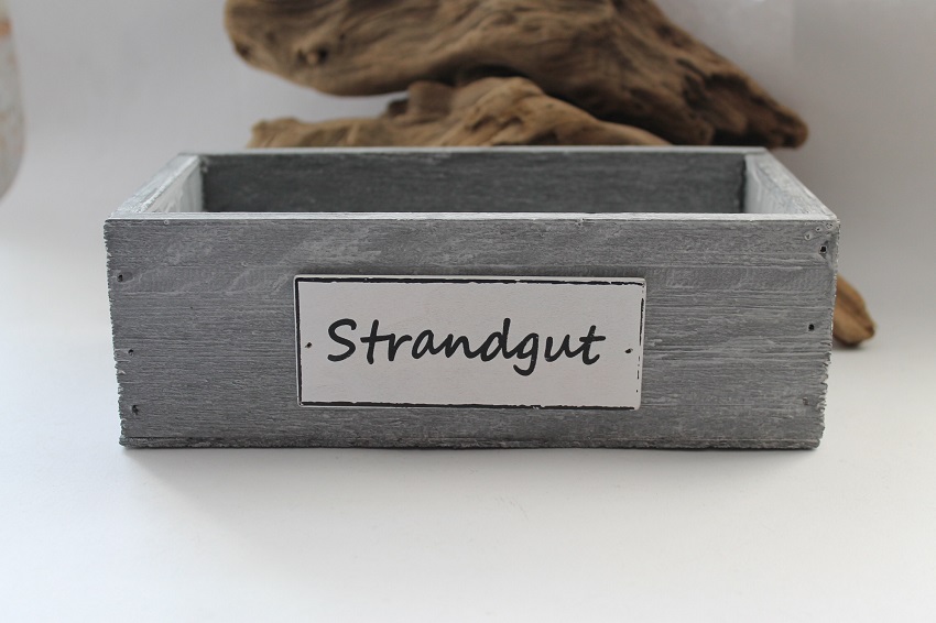 Holzbox Strandgut ca. 21 x 11 x 7 cm